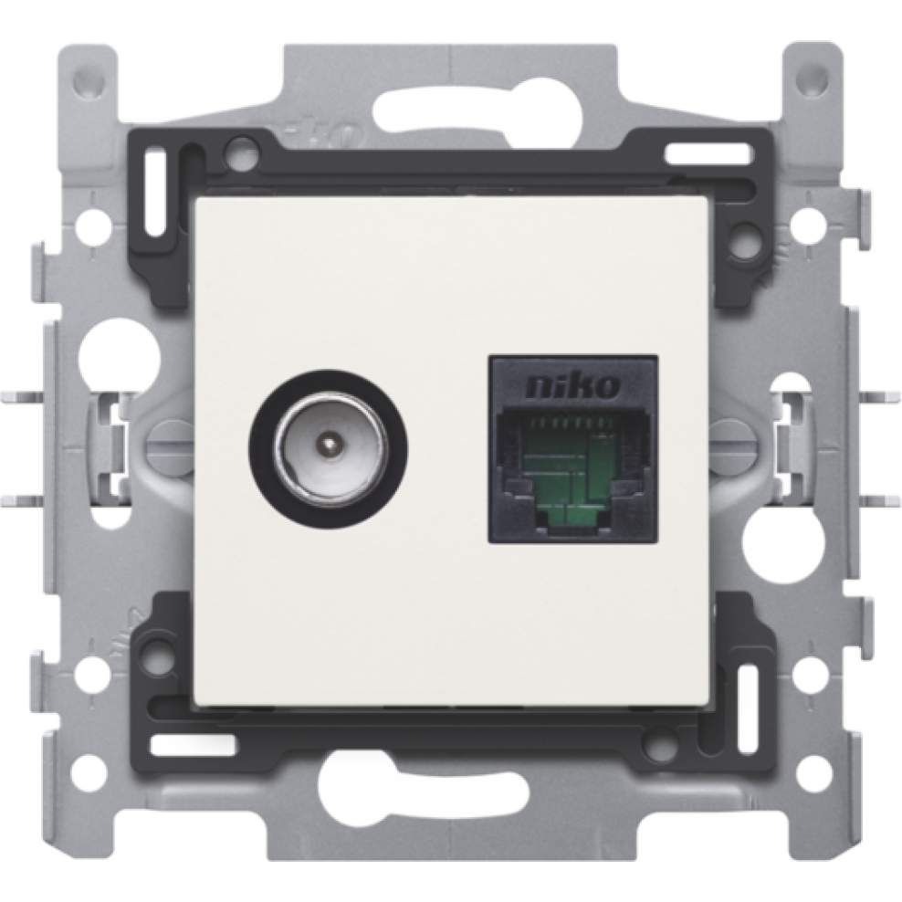 Coax + RJ45 UTP set White 101-65158 | Tecshop